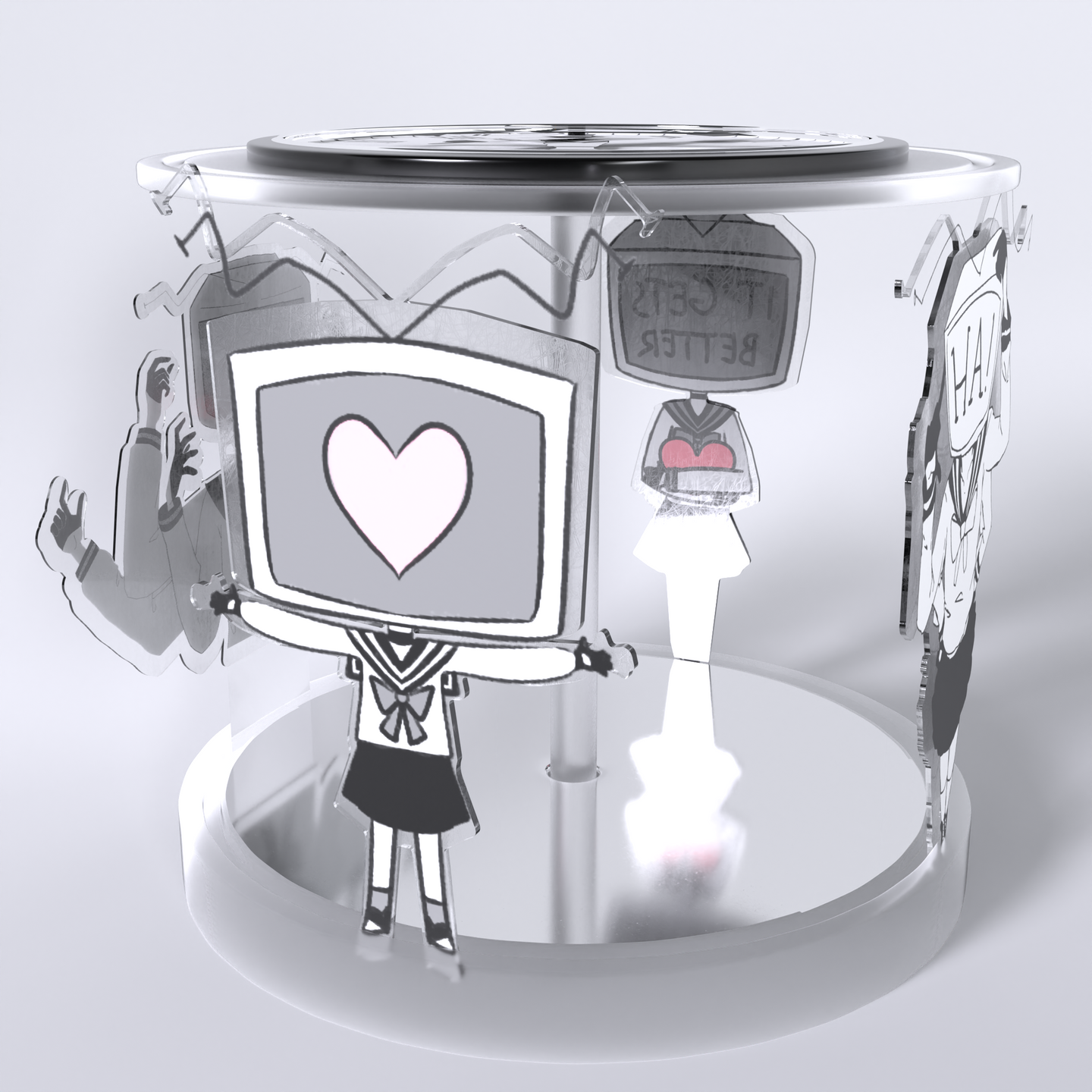 4-in-1 Spinning Carousel Standee | Crusher x Vite Ramen